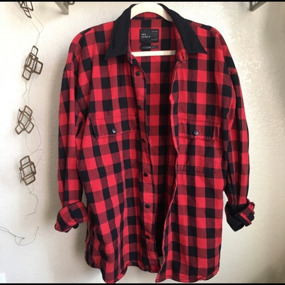 Zara | Shirts | Zara Man Red And Black Buffalo Plaid | Poshmark